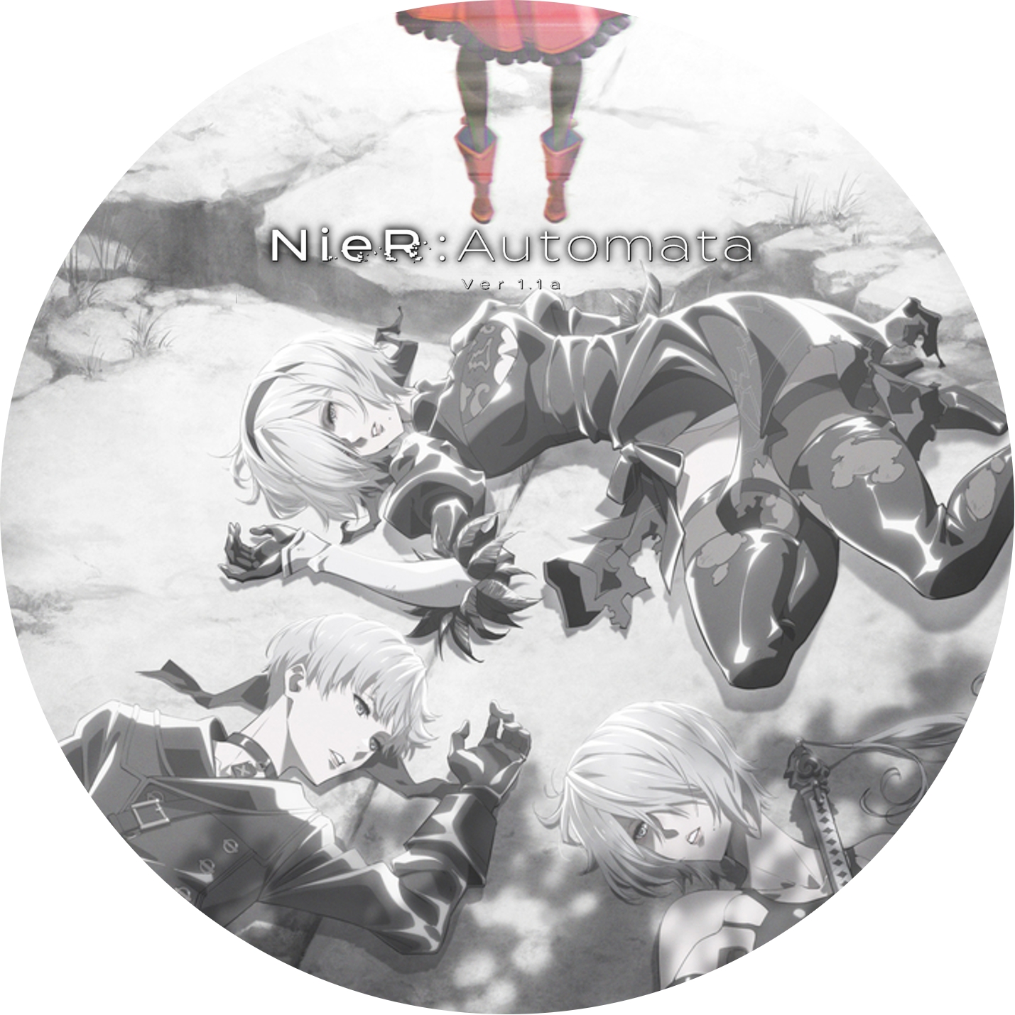 NieR:Automata Ver1.1a 第2クール ” の DVDラベルです | meechanmama(みーちゃんママ)の部屋